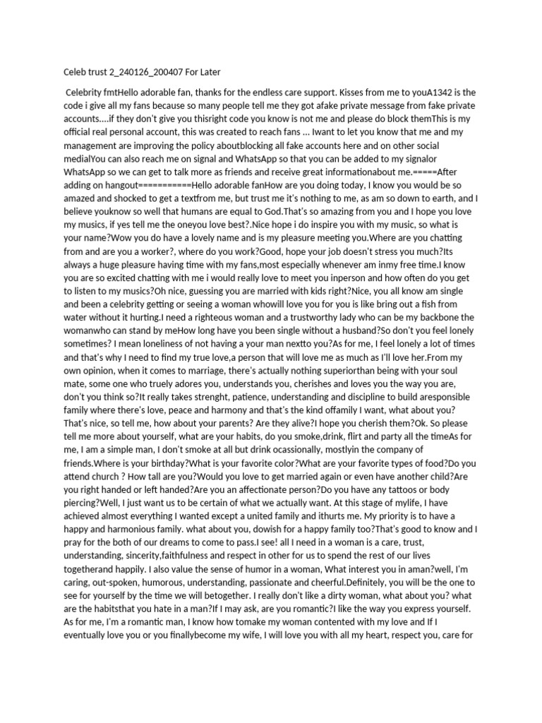 Celebrity Format | PDF