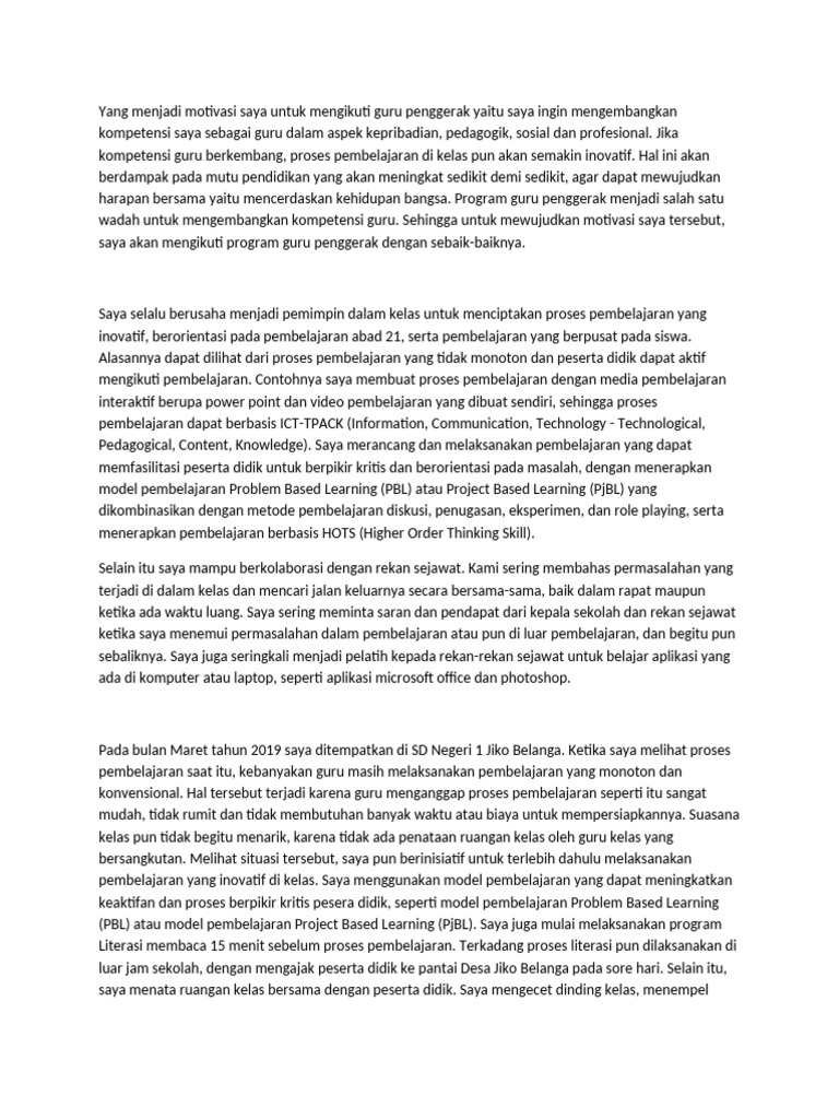 Draft Guru Penggerak | PDF