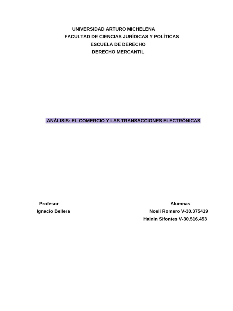 Analisis Del Comercio Electronico | PDF