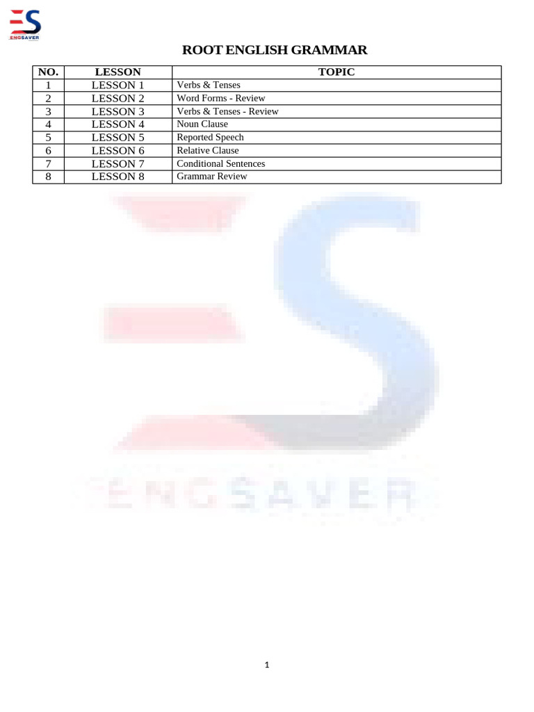 Root English Grammar | PDF
