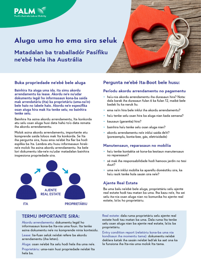 TimorGuide To Renting A Sharehouse - Tetum | PDF | Social Science | Law