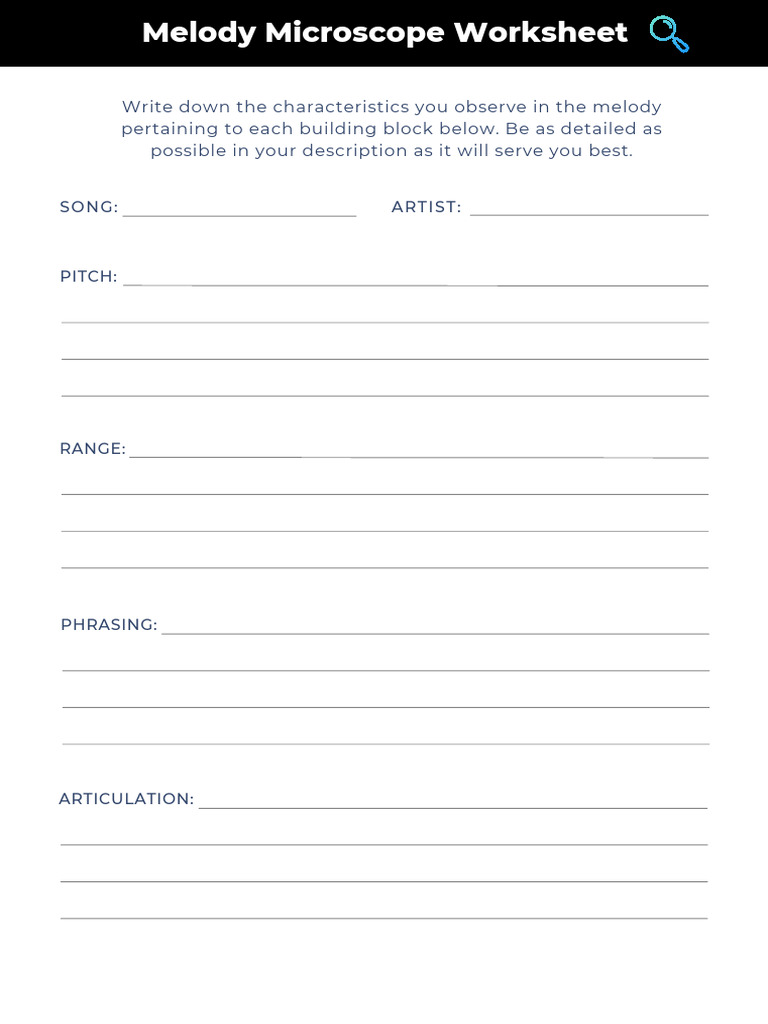 Melody Microscope Worksheet | PDF