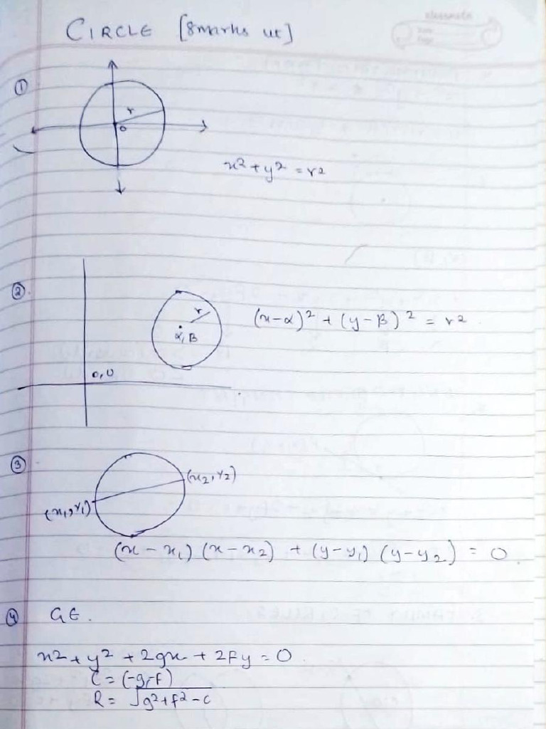 Notes - Circles | PDF