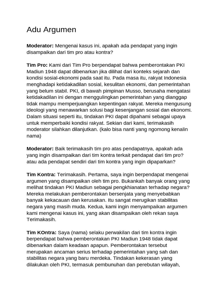 Adu Argumen | PDF