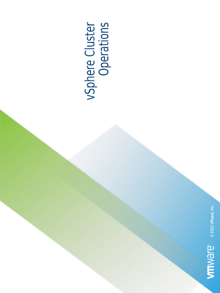 Module 3. Vsphere Cluster Operations - VMware Vsphere - Operate, Scale and Secure v8.0 | PDF
