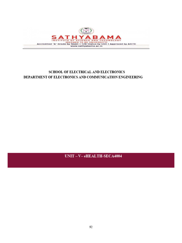 Unit-5 e-Health (1) | PDF