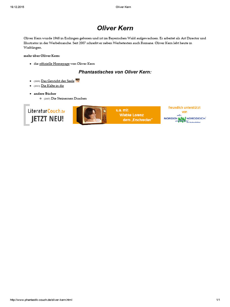Oliver Kern - PC | PDF