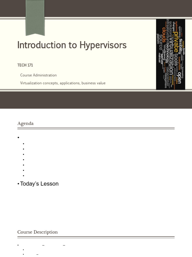 Introduction To Hypervisors | PDF