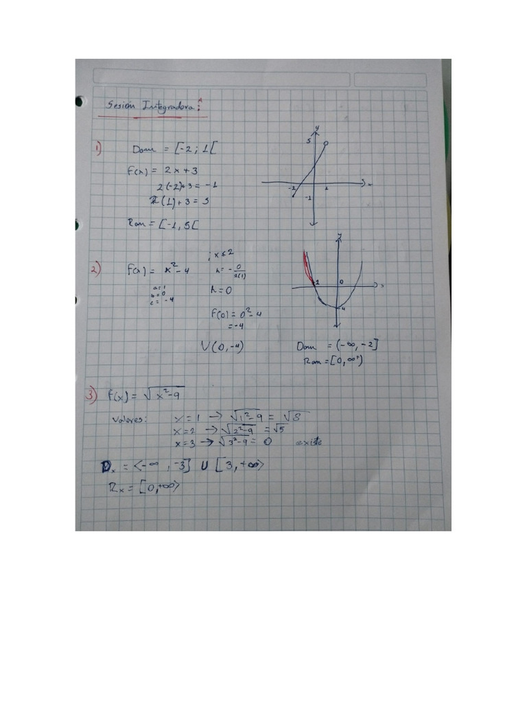 Funciones Sesion Integradora | PDF