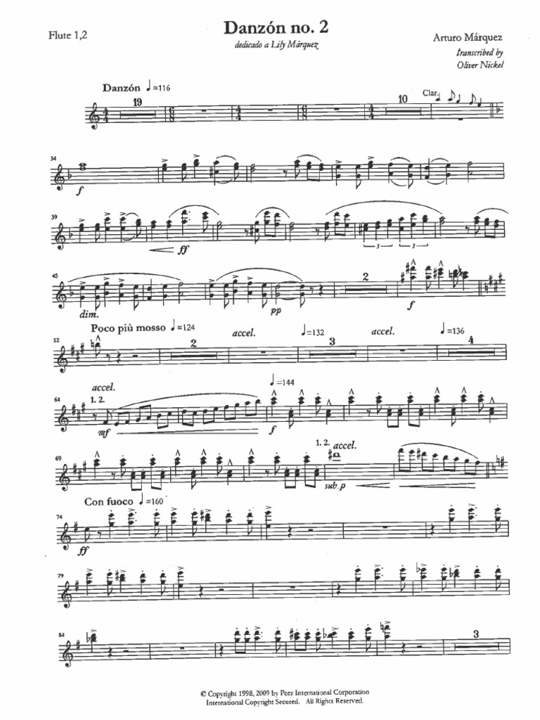 Danzon No 2 Woodwinds | PDF