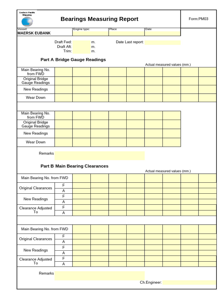 ME Main Bearings | PDF | Ships | Shipping