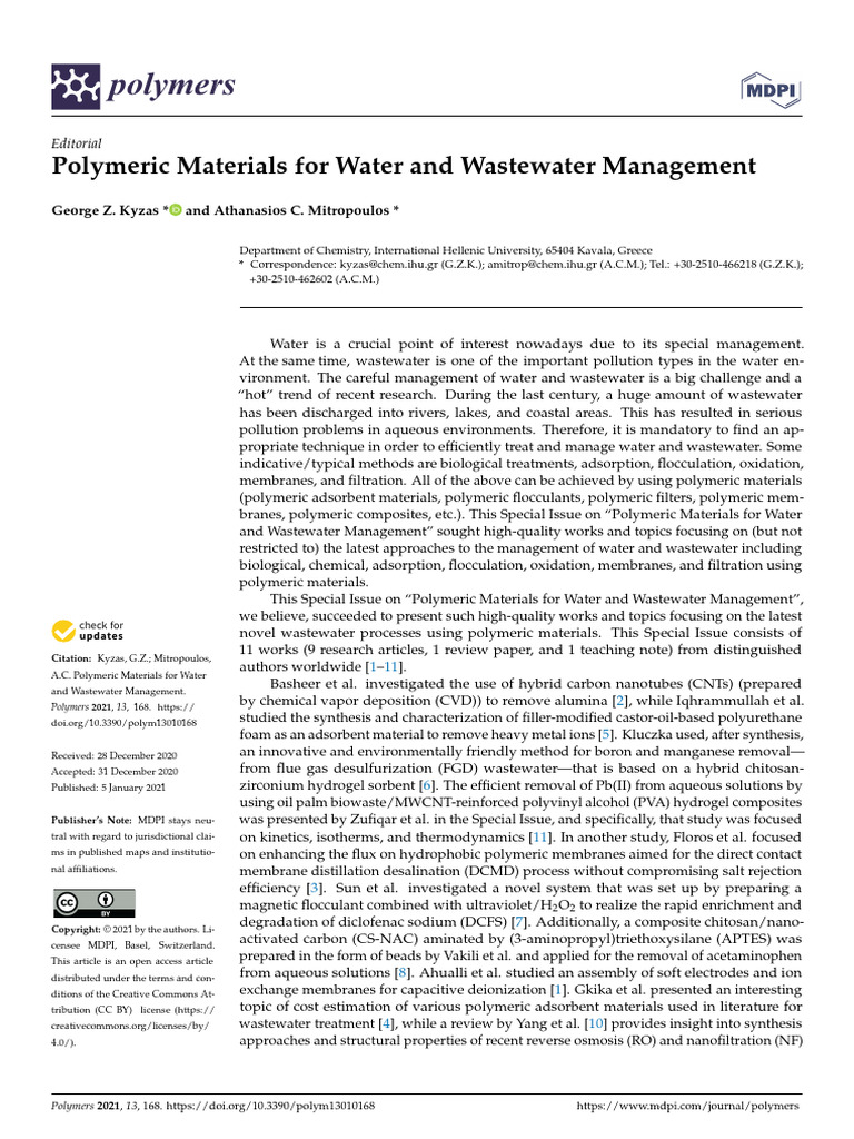 Polymers 13 00168 v2 | PDF