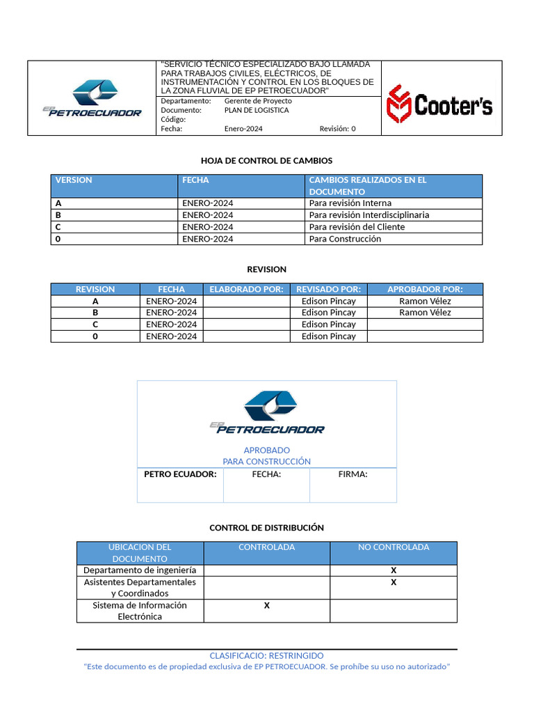 Plan de Logistica | PDF