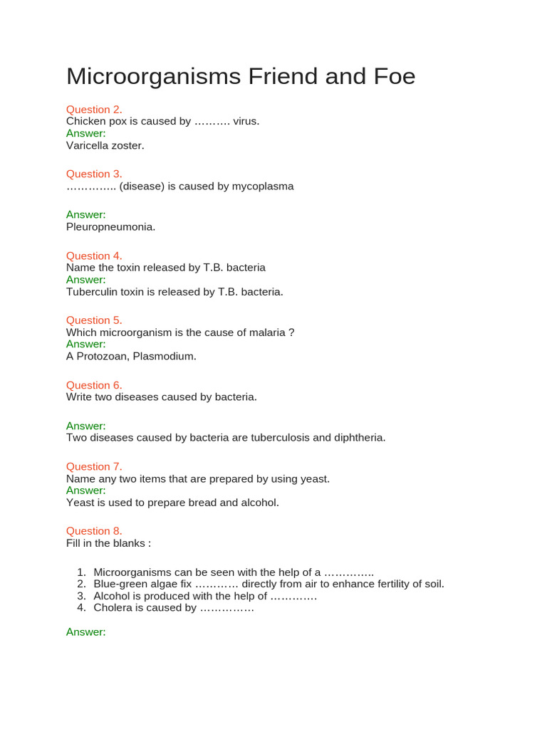 Microorganisms Friend and Foe | PDF