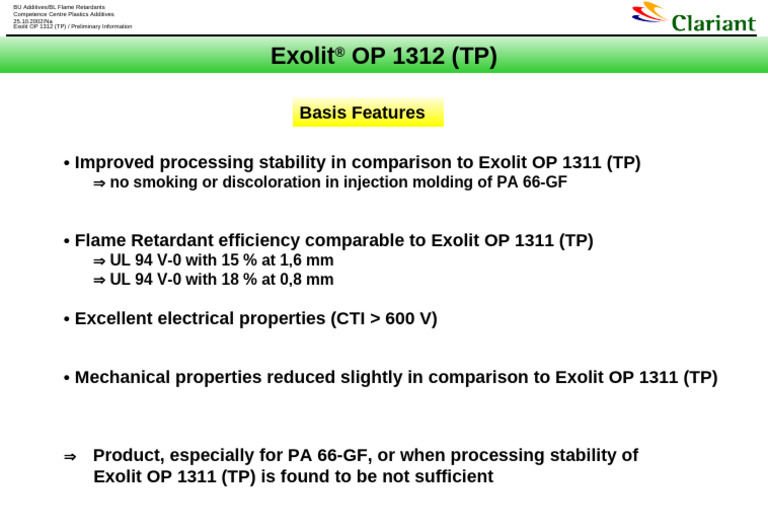 Exolit OP1312 GeneralInformation | PDF