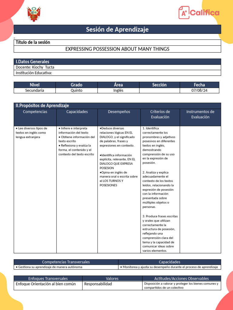 Expressing Possession About Many Things | PDF