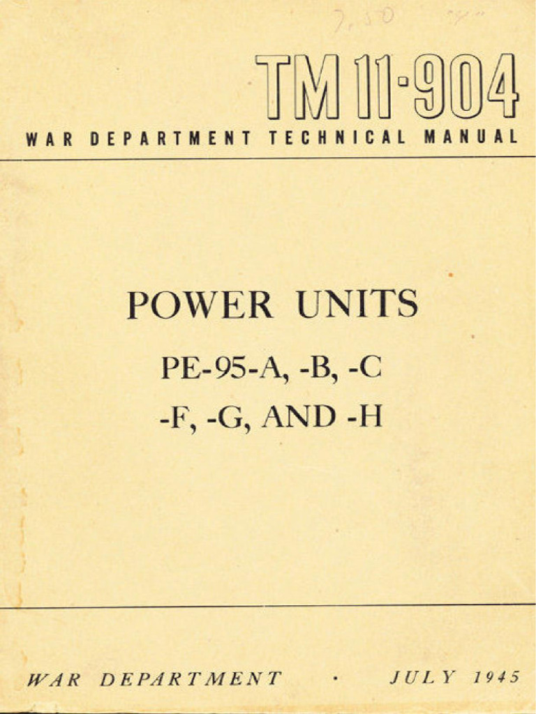 TM 11-904 Pe-95-A Through - H | PDF