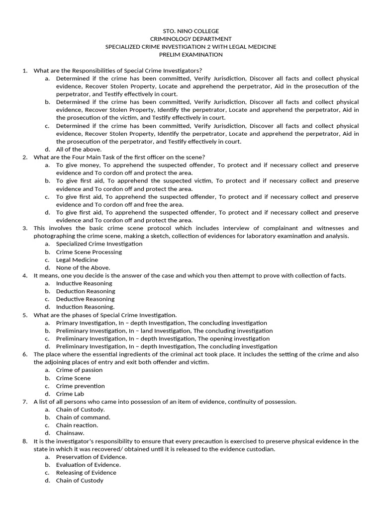 Prelim Exam Cdi 2 | PDF