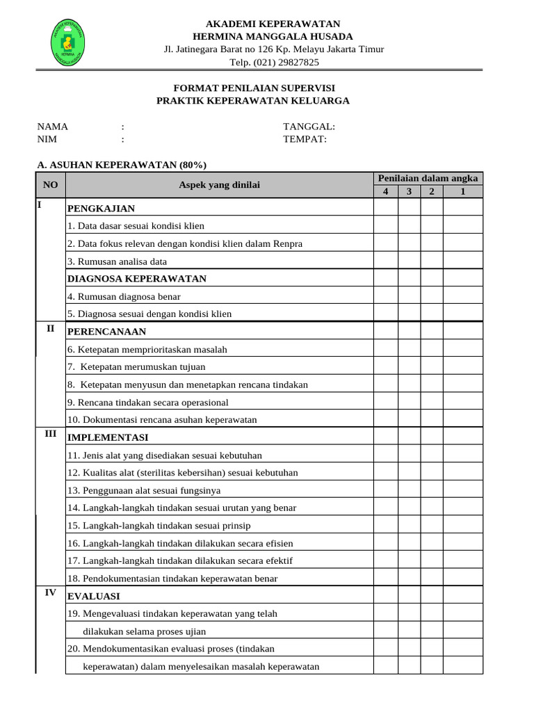 Format Supervisi | PDF