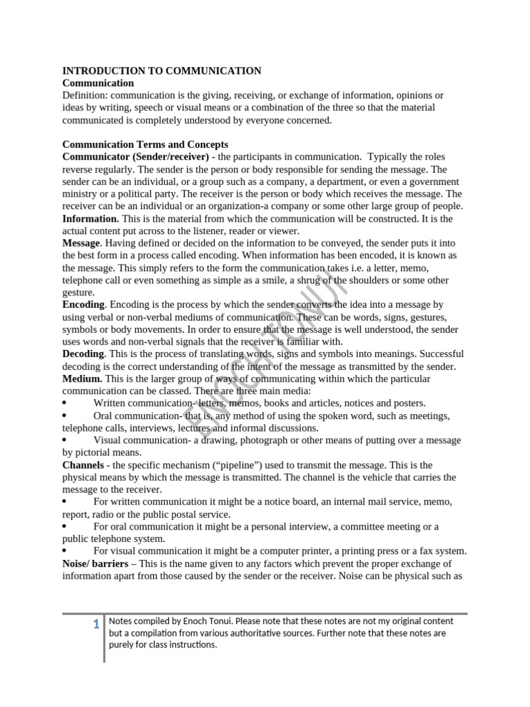 Comm Skills Notes | PDF