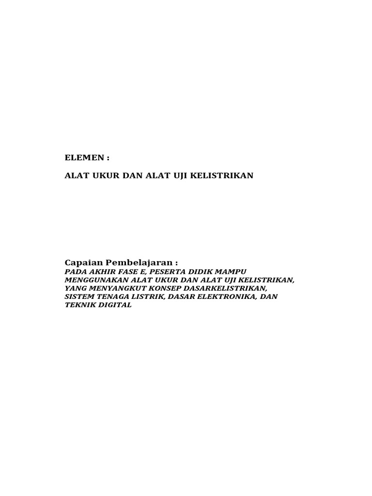 Modul DTK alat ukur dan alat uji kelistrikan_Muhamad Nurhajiyanto_PBL | PDF