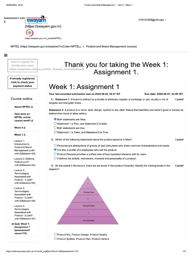 P&BM Assignment 1 | PDF