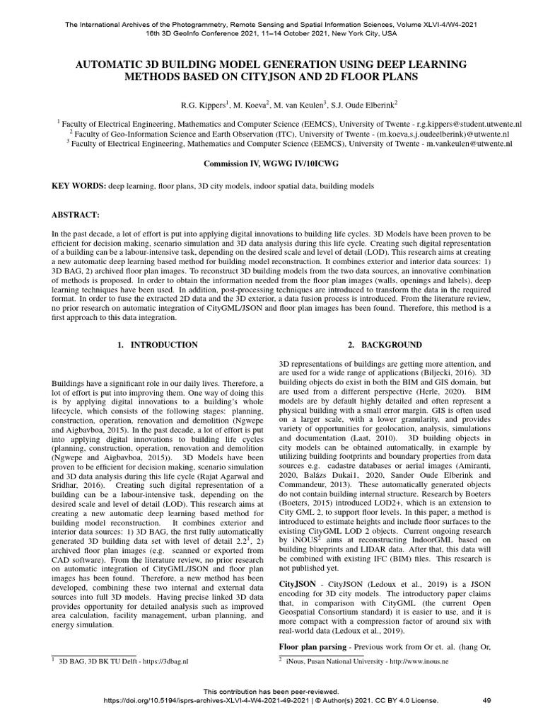 Isprs Archives XLVI 4 W4 2021 49 2021 | PDF