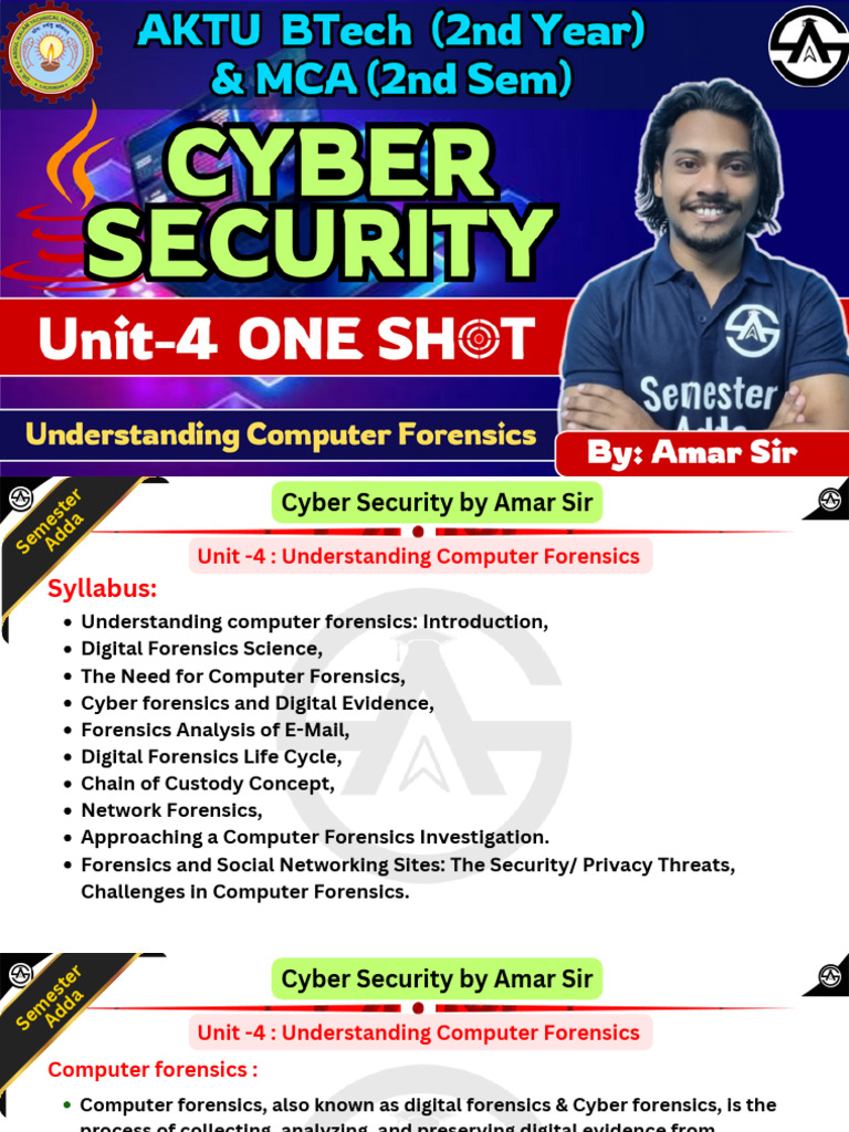 Cyber Security Unit - 4 One Shot Marathon Notes | PDF