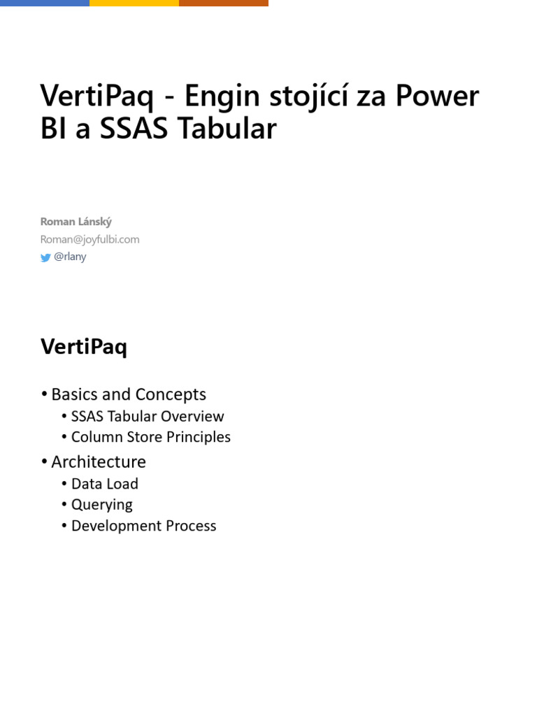 SQL Server Bootcamp 2020 - Vertipaq - Engine Stojící Za Power BI A SSAS ...