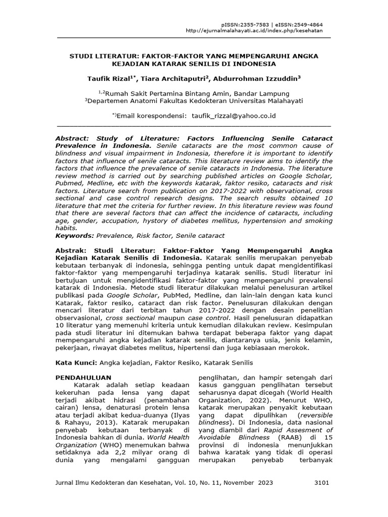 Jurnal Katarak Sinta | PDF