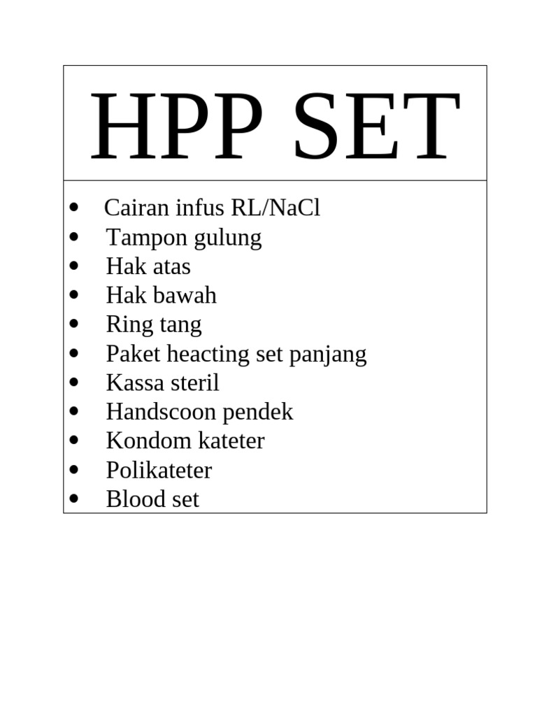 HPP Set | PDF