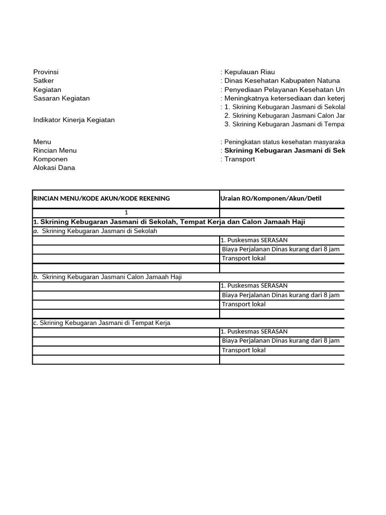 RAB Skrining Kebugaran Jasmani | PDF