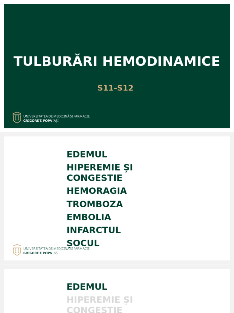 Tulburari Hemodinamice | PDF