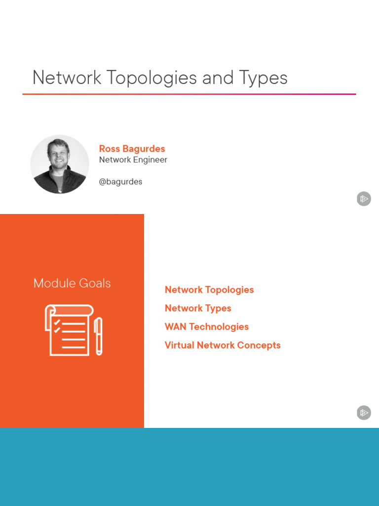 Network Topologies and Types Slides | PDF