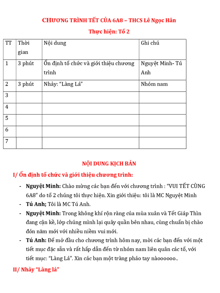 6a8 tết | PDF