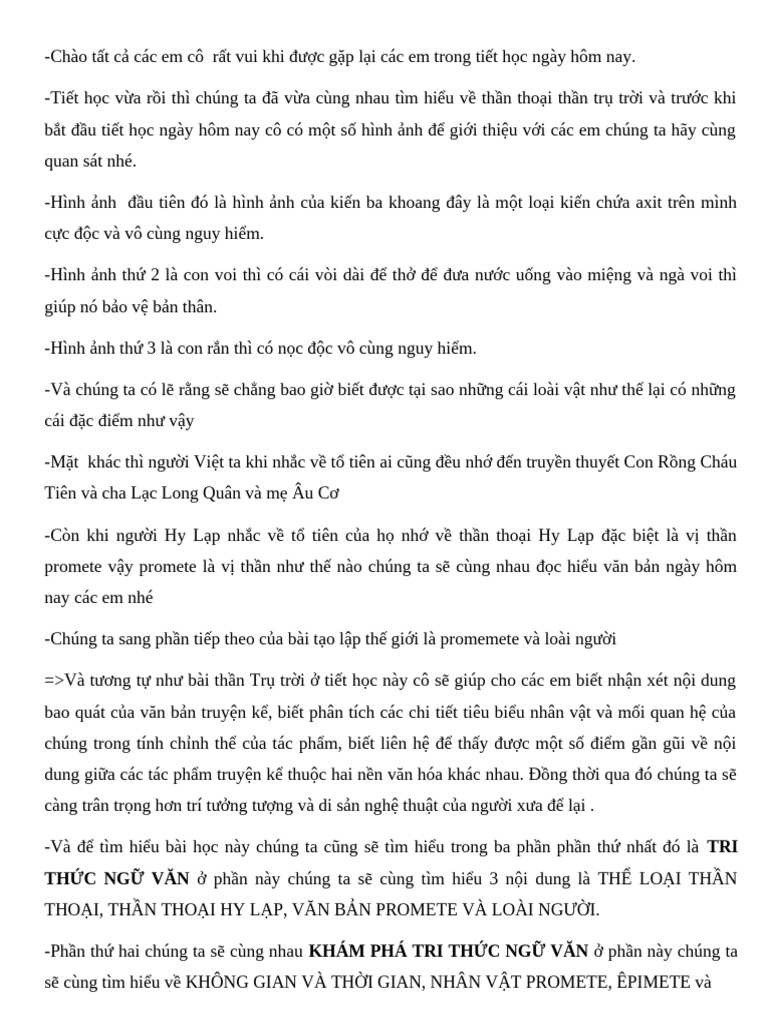 L I Gi NG Bài Promete Và Loài Ngư I | PDF