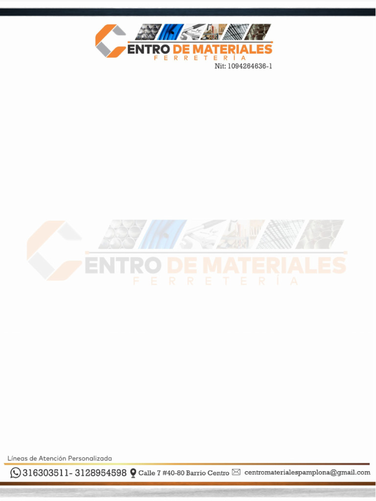 Membrete Carta Centro de Materiales Final | PDF