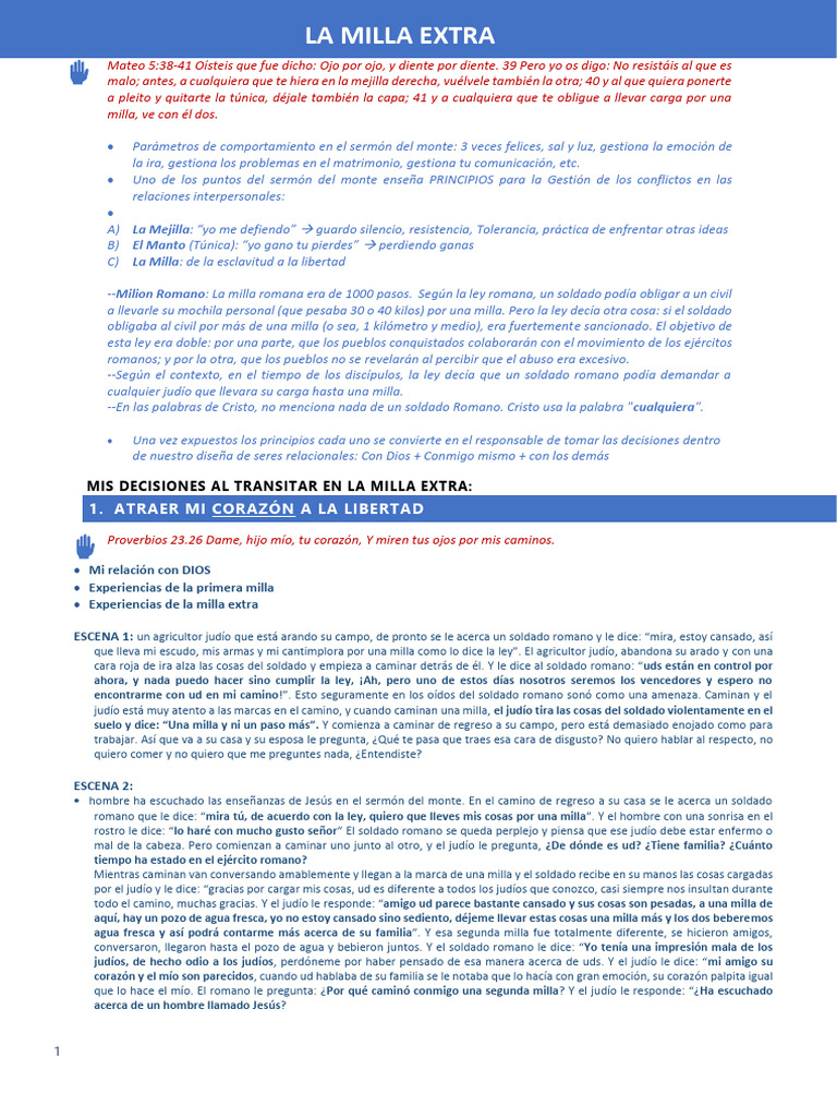 Sermon La Milla Extra | PDF