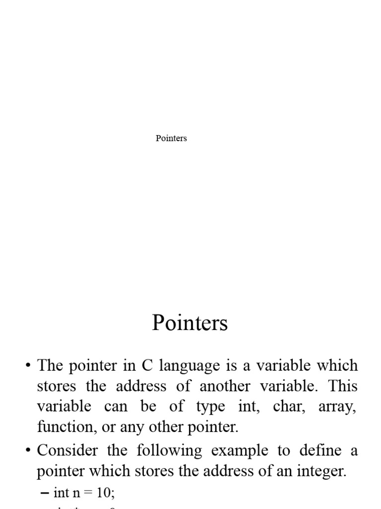 Pointers | PDF