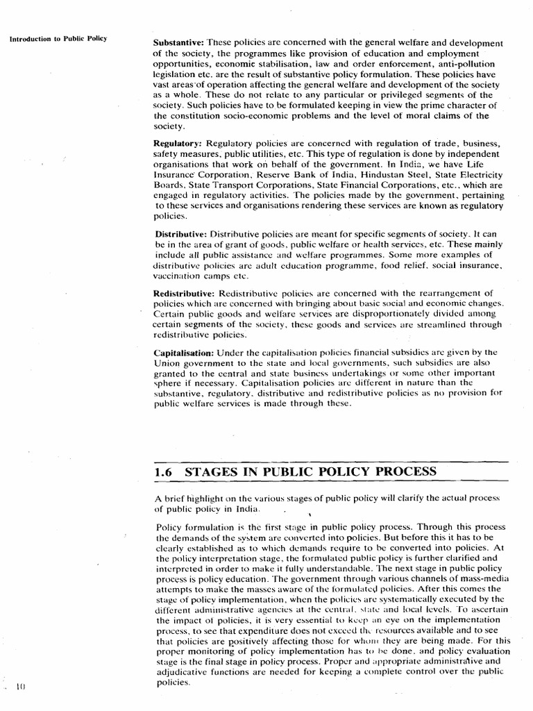 Types of Public Policy | PDF