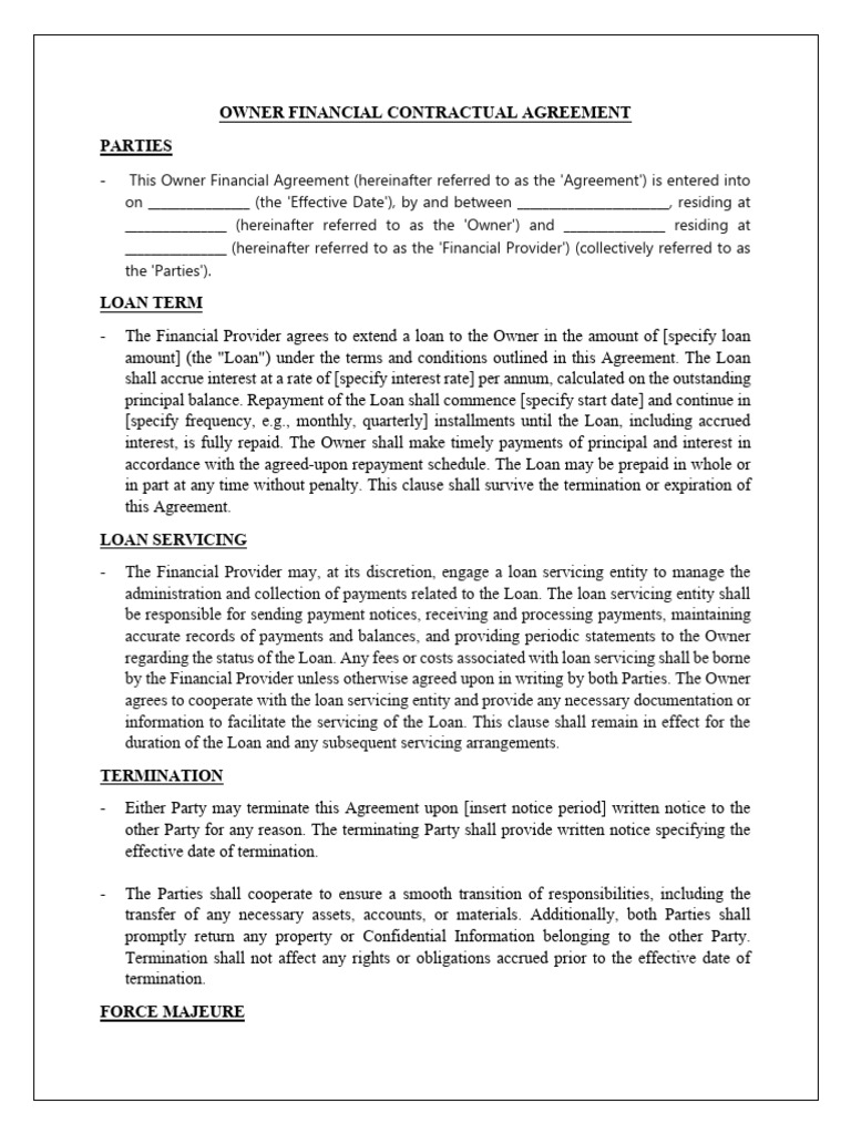 Owner Financing Contract | PDF