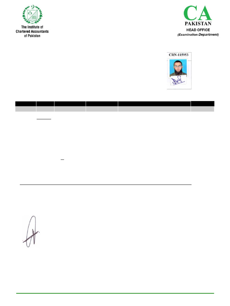 ICAP Admit Card | PDF