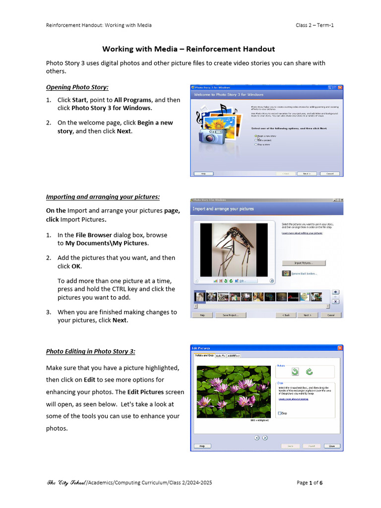 Working With Media - Reinforcement Handout | PDF