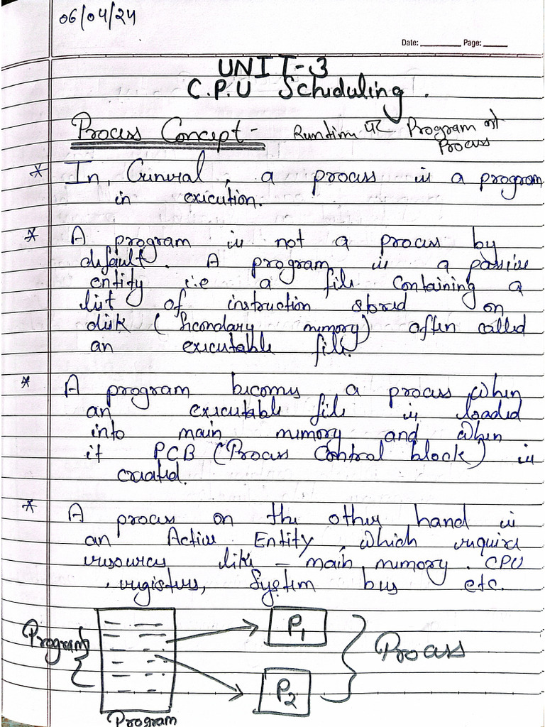 Operating System Unit 3 Complete Notes | PDF Operating System Unit 3 Complete Notes | PDF