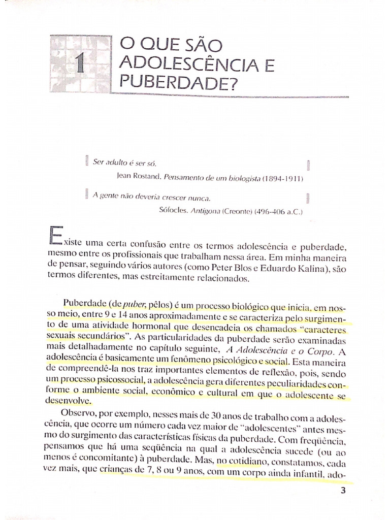 Adolescer - Conceitos | PDF