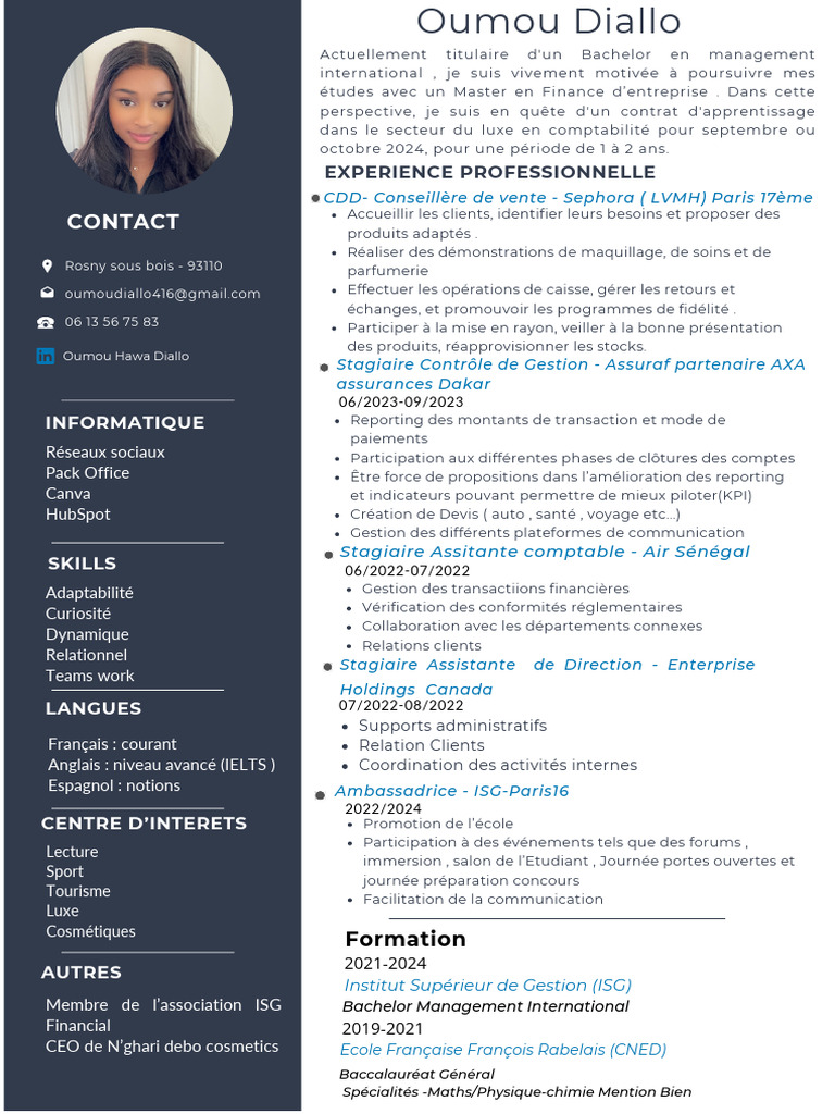 CV - Alternance - Comptabilité - 2 Ans | PDF