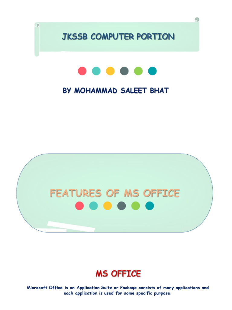 MS Word Features | PDF