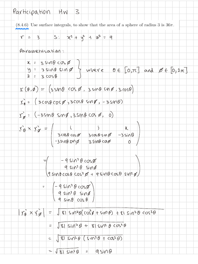 Participation HWK 3 Calc II | PDF