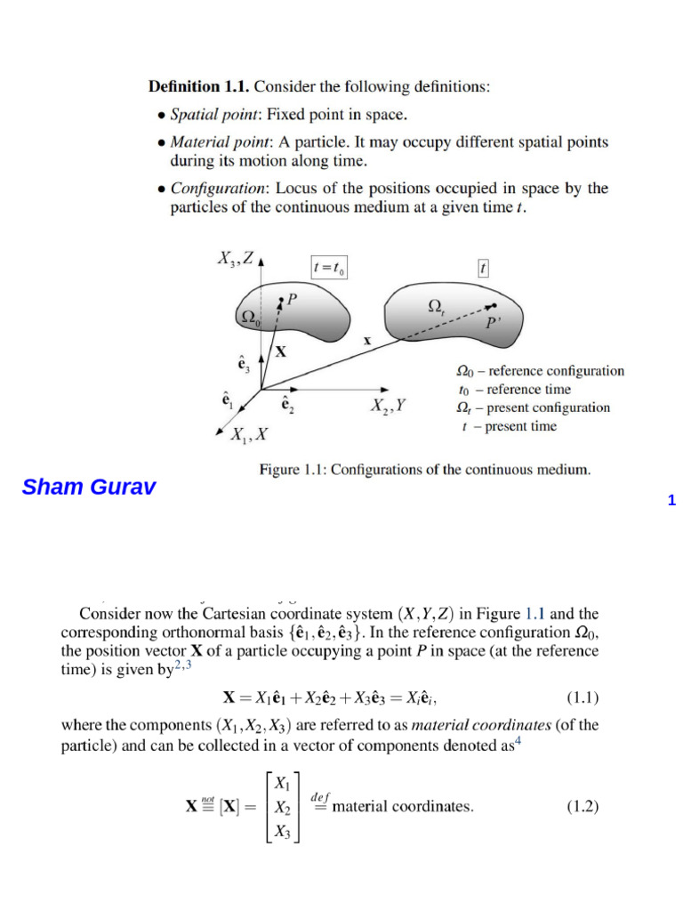 Introduction To Contiuum Mechanics | PDF