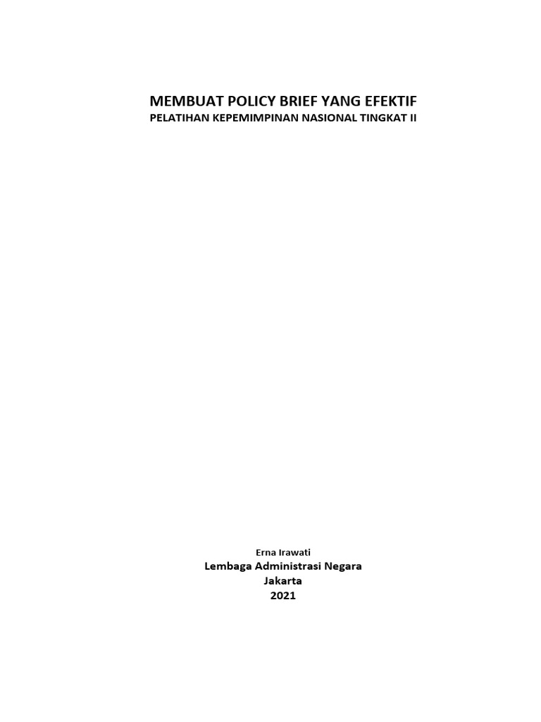 Modul - Policy Brief PKN II | PDF